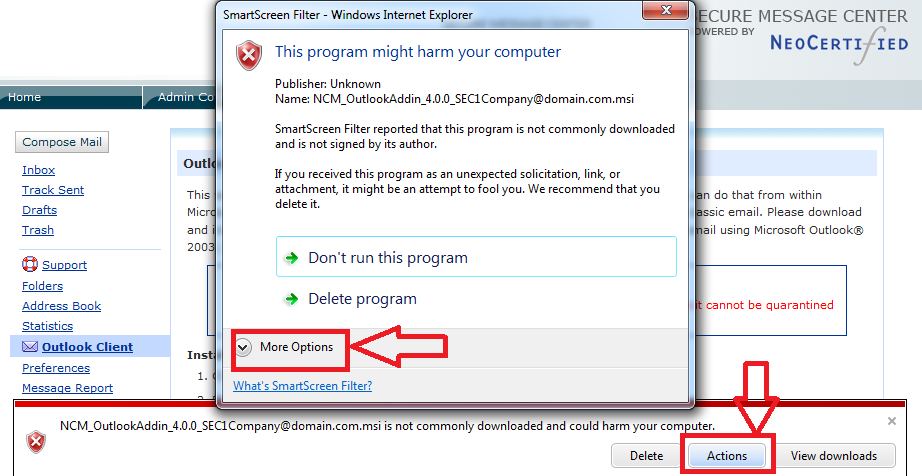 How to install NCM Outlook ® Client on Windows 7.